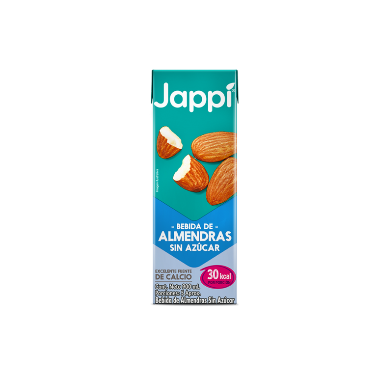 BEBIDA DE ALMENDRAS SIN AZÚCAR JAPPI x 900 ML - Estrena Tienda Horeca